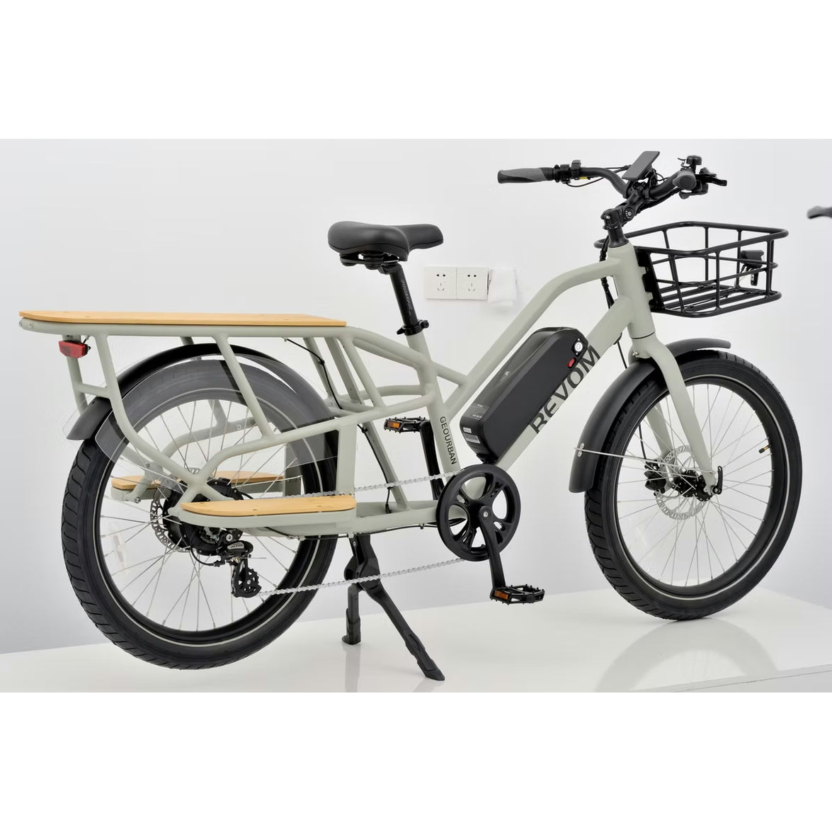 REVOM MULTI C1 – 48V – Elektrische Cargo E-bike Olive green - – AE-trading